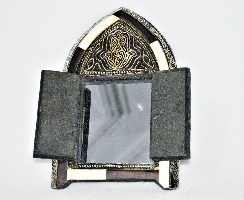 Small Moroccan Wall Handmade Mirror Decorative, Wall Brass Mirror, Boho ...