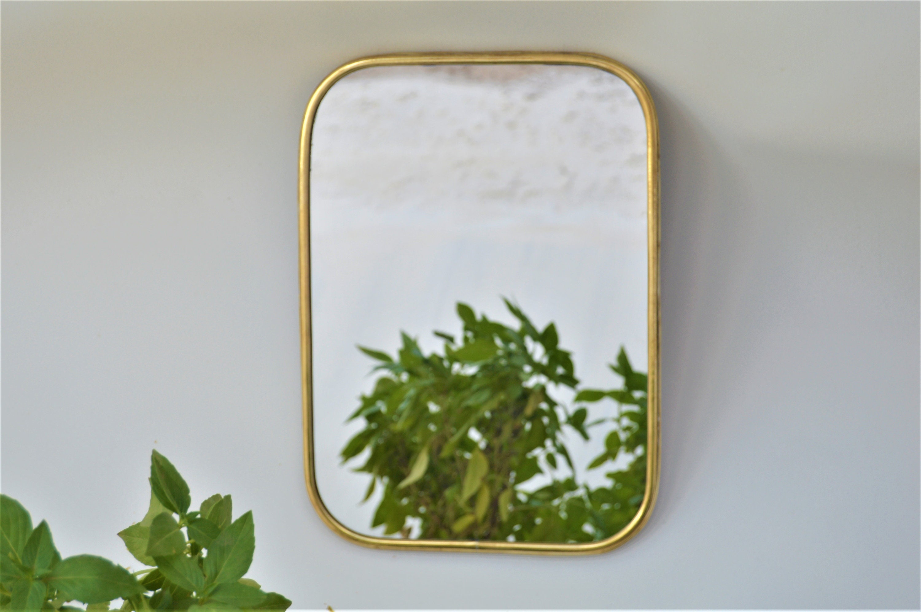 Brass Wall Mirror - Etsy