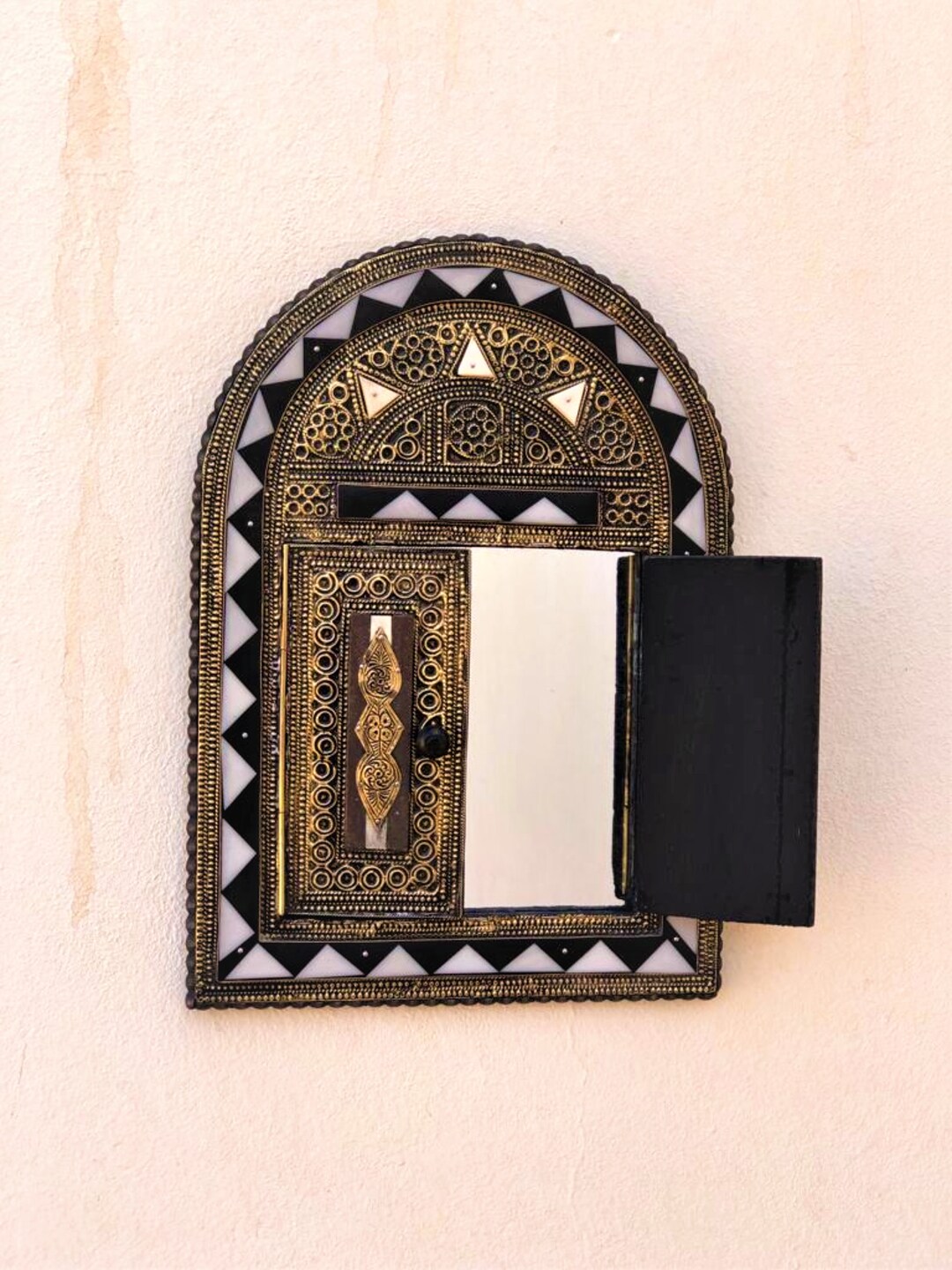 Moroccan Mirror, Rustic Window Mirror, Handmade, Mirror Art, Bone Inlay ...