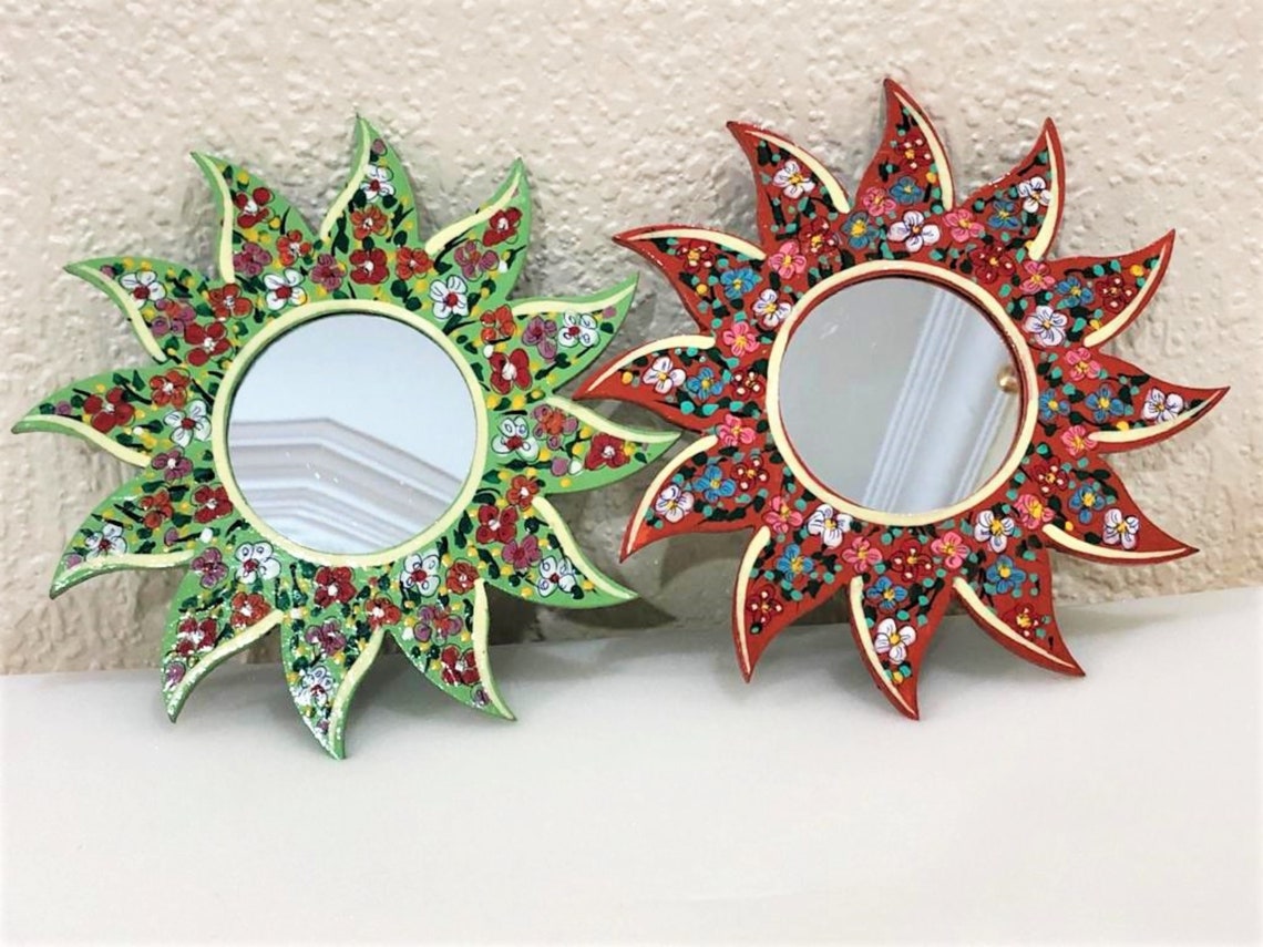 Small Wall Mirror Wall Mirror Set Set of 3 Sunburst Wall - Etsy