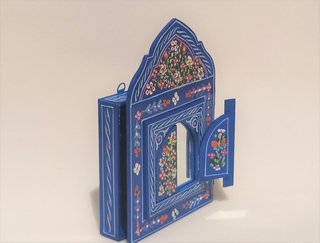 Small Moroccan Mirror With Doors, Ethnic Art for Entryway, Large Mirror ...
