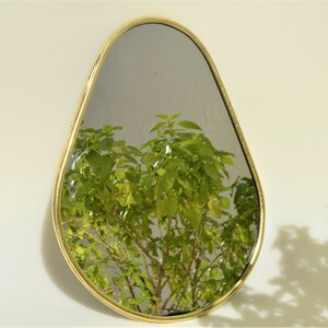 Gold Pebble Mirror, Brass Mirror, Egg Mirror, Wall Brass Mirror ...