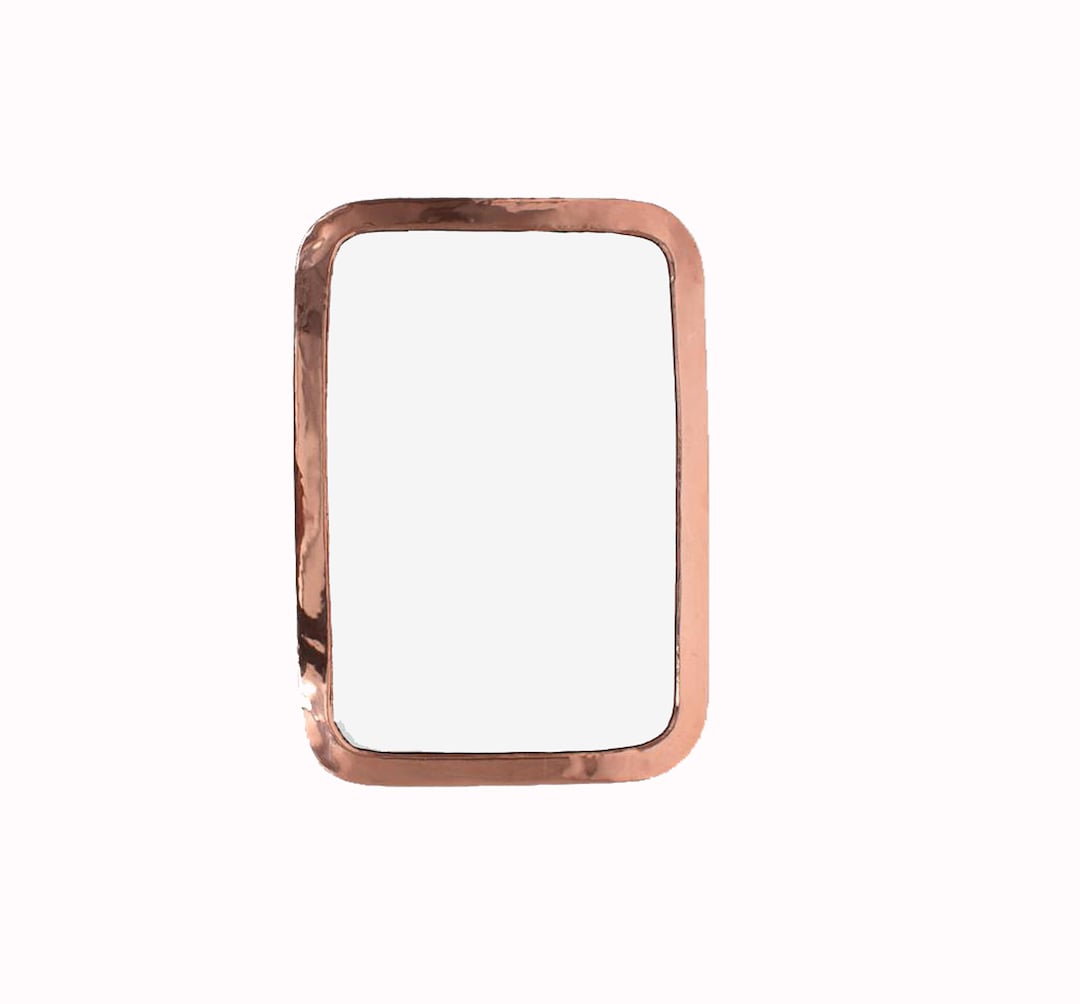 Large Copper Mirror, Copper Glass Frame, Copper Frame Mirror, Hall ...