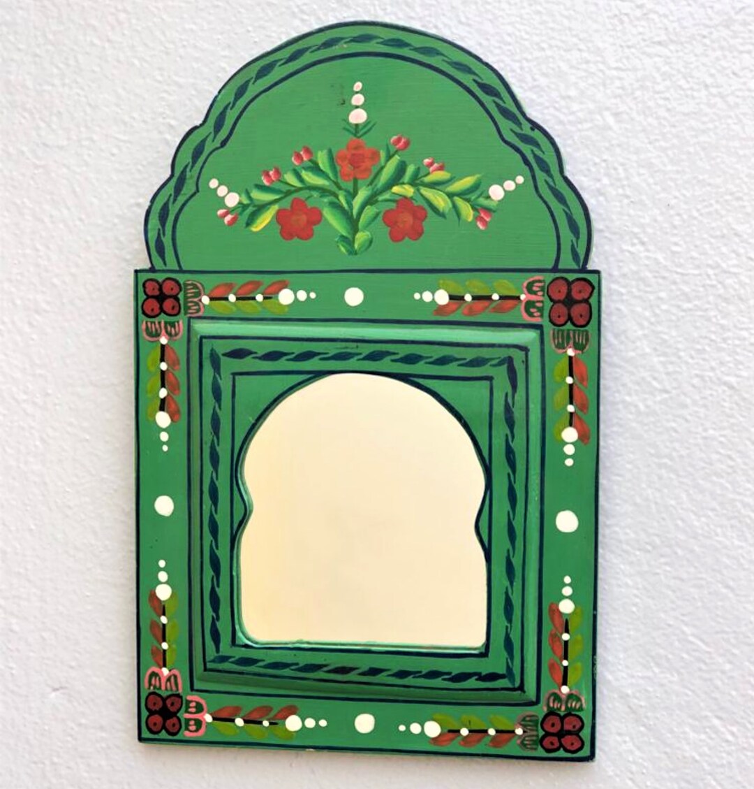 Moroccan Mirror, Hand Painted Mirror, Wall Mirrors Decorative, Boho ...
