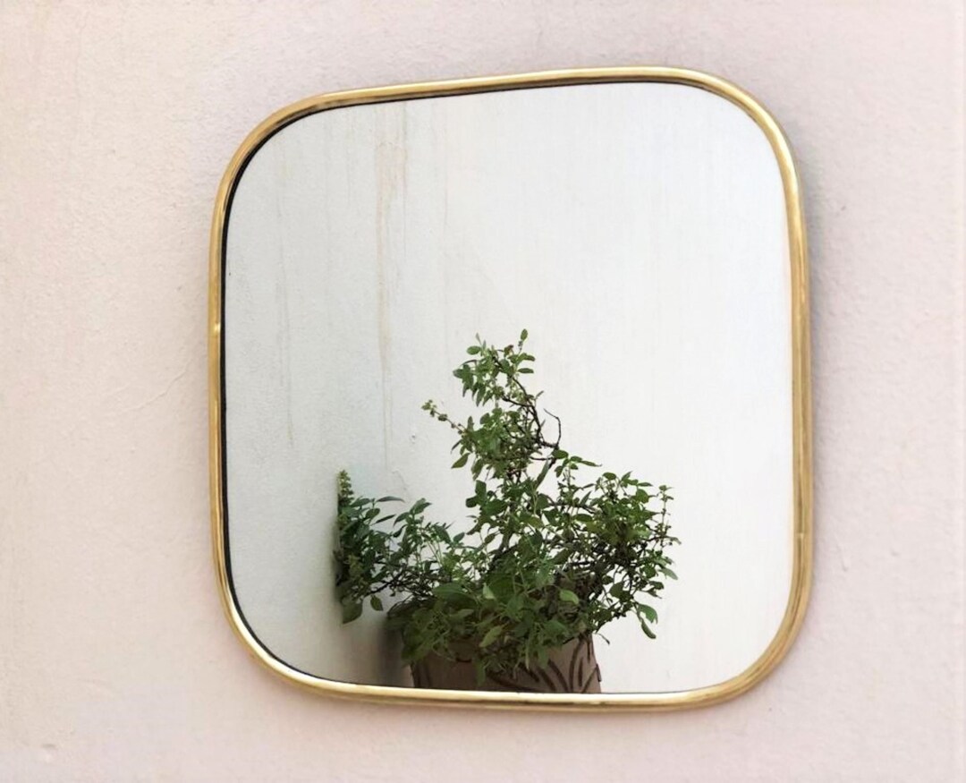 Large Square Mirror, Small Square Mirror, Square Wall Mirror, Golden ...