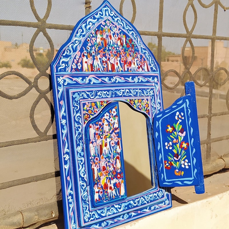 Hand Painted Mirror - Etsy