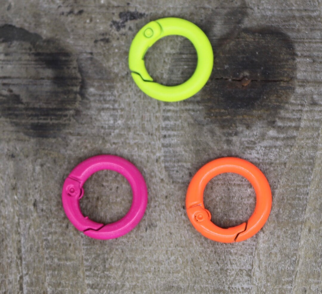 Runde Karabiner, Neon 2 Stück - Etsy.de