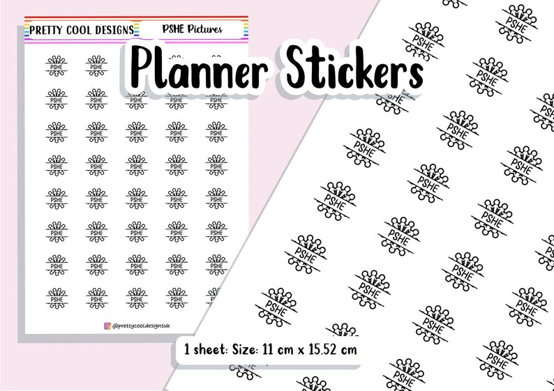 40 PSHE Subject Teacher Student Planner Stickers UK 1 Sheet - Etsy UK