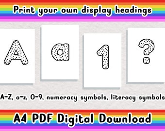 Printable Tie Dye Cut Out Letters Rainbow Tie Dye Classroom - Etsy