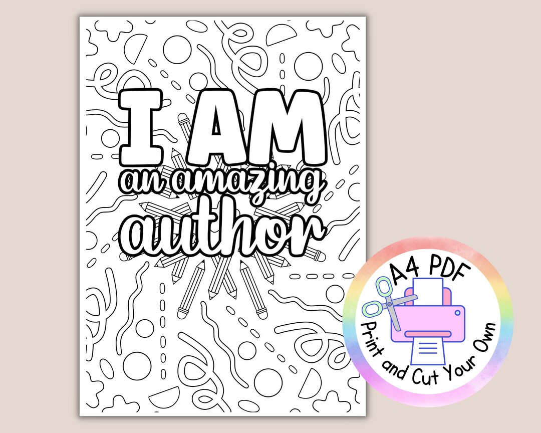 Printable Poster Kids Colouring Page Affirmation Motivation Quote ...