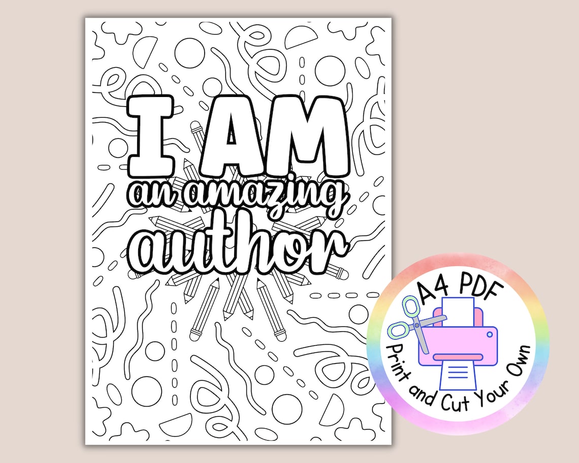 Printable Poster Kids Colouring Page Affirmation Motivation - Etsy