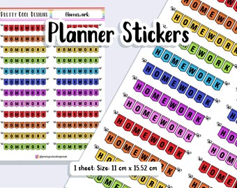 Homework Stickers - Etsy UK