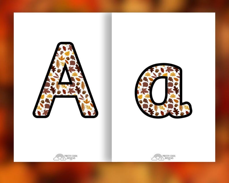 Autumn Leaves Bulletin Board Letters: Printable Classroom Decor (PDF ...