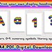 Rainbow Printable Display Bulletin Letters Numbers Symbols Grammar ...