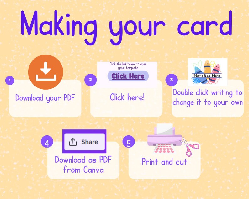 Printable Greetings Card Template Editable Canva PDF Digital - Etsy