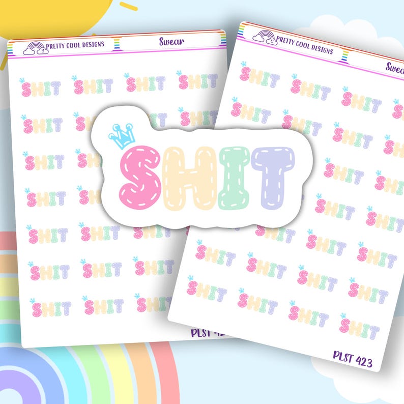 Swearing Shit Stickers for Planners, Diaries, Scrapbooks (1 Sheet) - Etsy