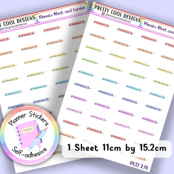 Phonics Stickers - Etsy UK