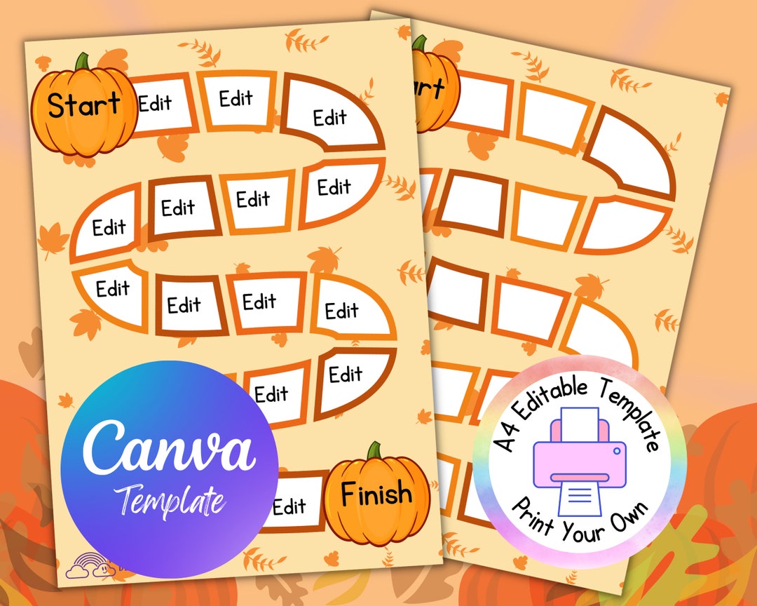 Thanksgiving | Autumn | Fall | Printable Game Board | Template ...