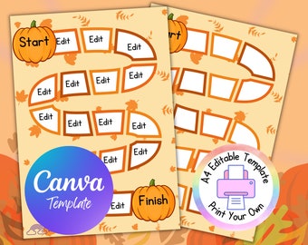 Canva Editable Board Game - Etsy