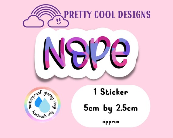 Waterproof Vinyl Nope Sticker Rainbow Affirmation Self Love - Etsy