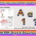 Rainbow Printable Display Bulletin Letters Numbers Symbols Grammar ...