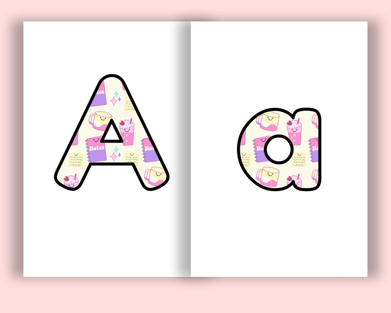 Teacher School Themed Printable Display Bulletin Letters - Etsy