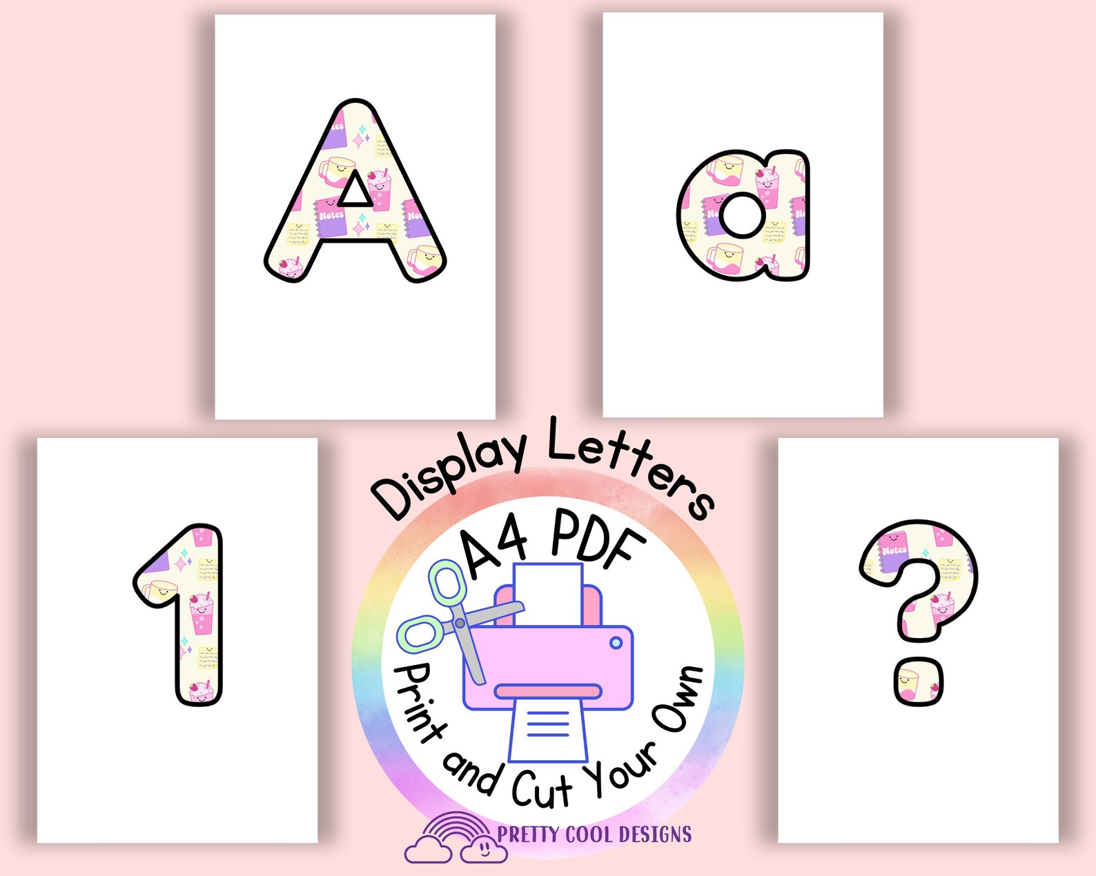 Teacher School Themed | Printable Display | Bulletin | Letters Numbers ...