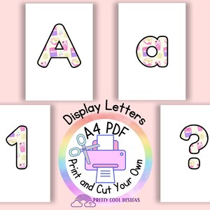Teacher School Themed | Printable Display | Bulletin | Letters Numbers ...