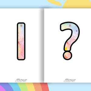 Rainbow Star Themed Bulletin Board Letters, Numbers, Punctuation and ...