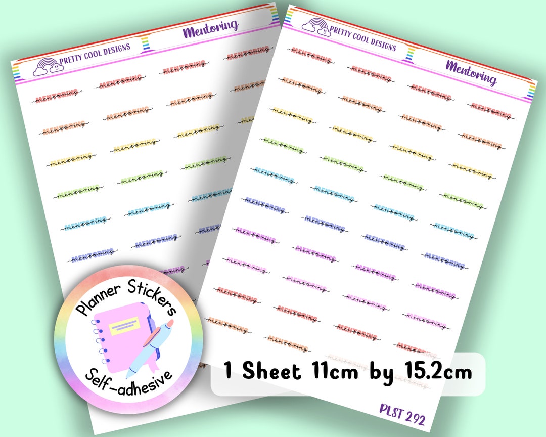 Mentoring Teacher Family Work Planner Stickers UK 1 Sheet Block and ...