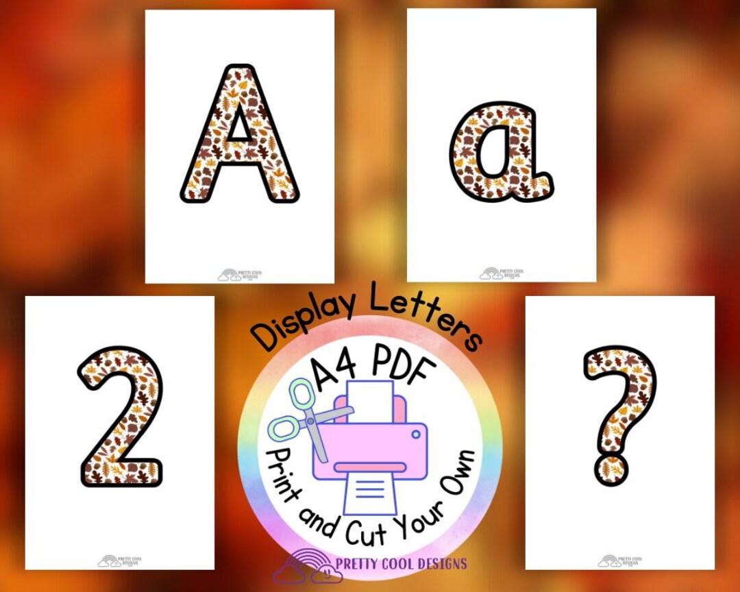 Autumn Fall Bulletin Board Set | Printable Display | Bulletin | Letters ...