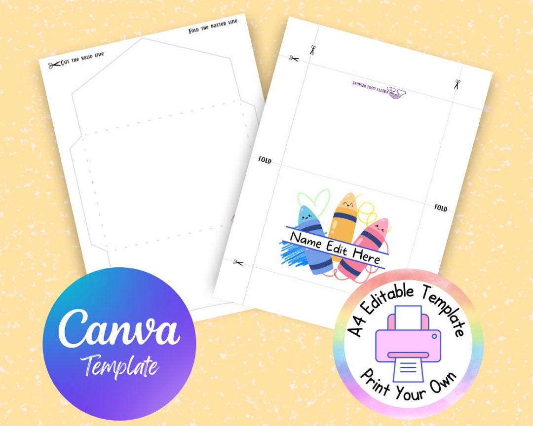 Printable Greetings Card Template Editable Canva PDF Digital Download ...