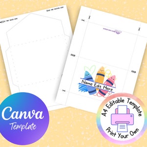 Printable Greetings Card Template Editable Canva PDF Digital Download ...