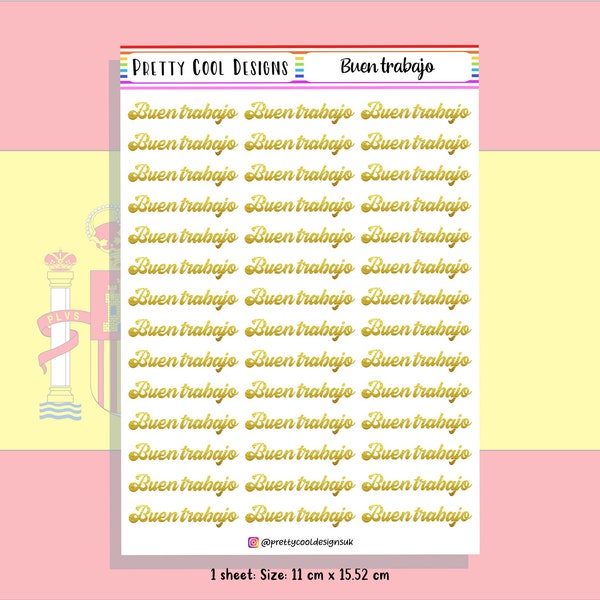 Spanish Reward Stickers - Etsy