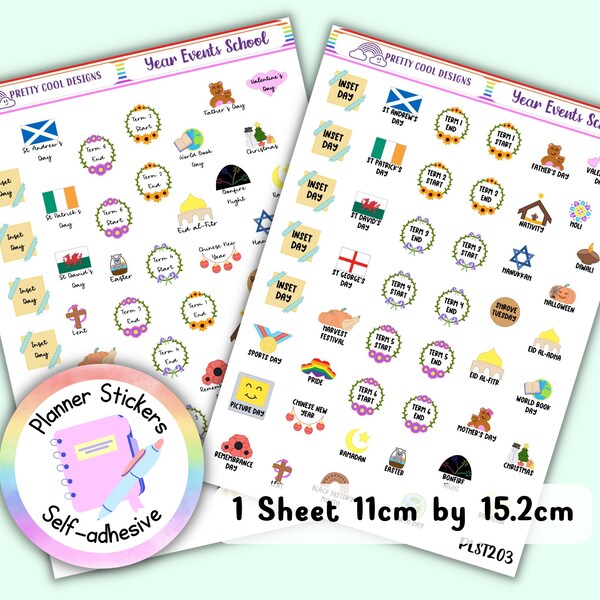School Year Planner Stickers - Etsy