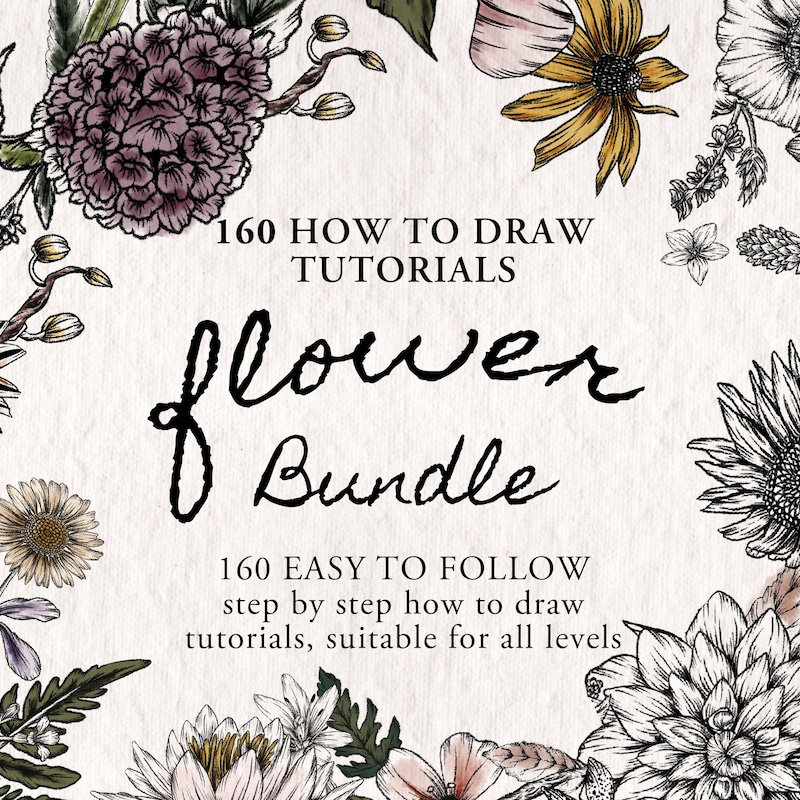 Learn Flower Drawing - Etsy