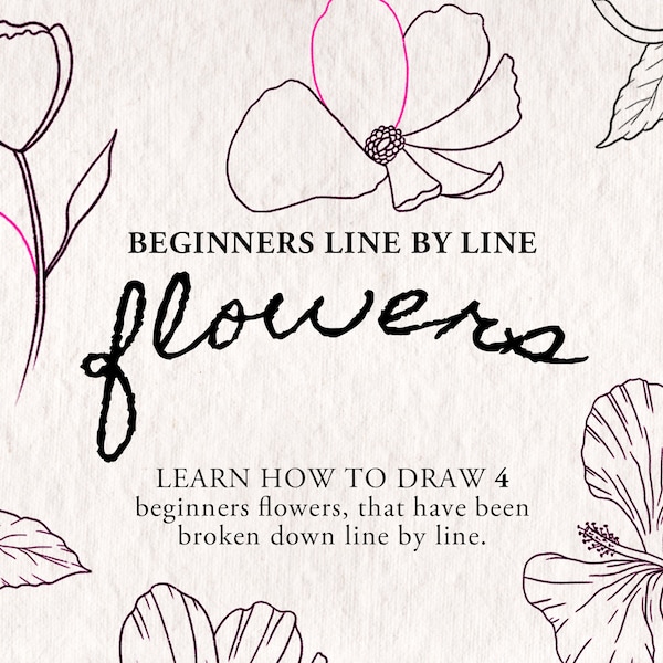 Beginner Drawing Flowers - Etsy