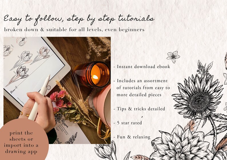 How to Draw Autumn Flowers - Learn How to Draw Flowers - Easy to Follow ...