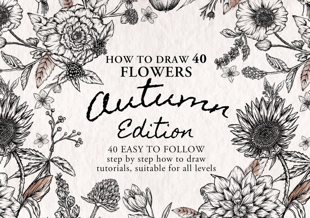 How to Draw Autumn Flowers - Learn How to Draw Flowers - Easy to Follow ...