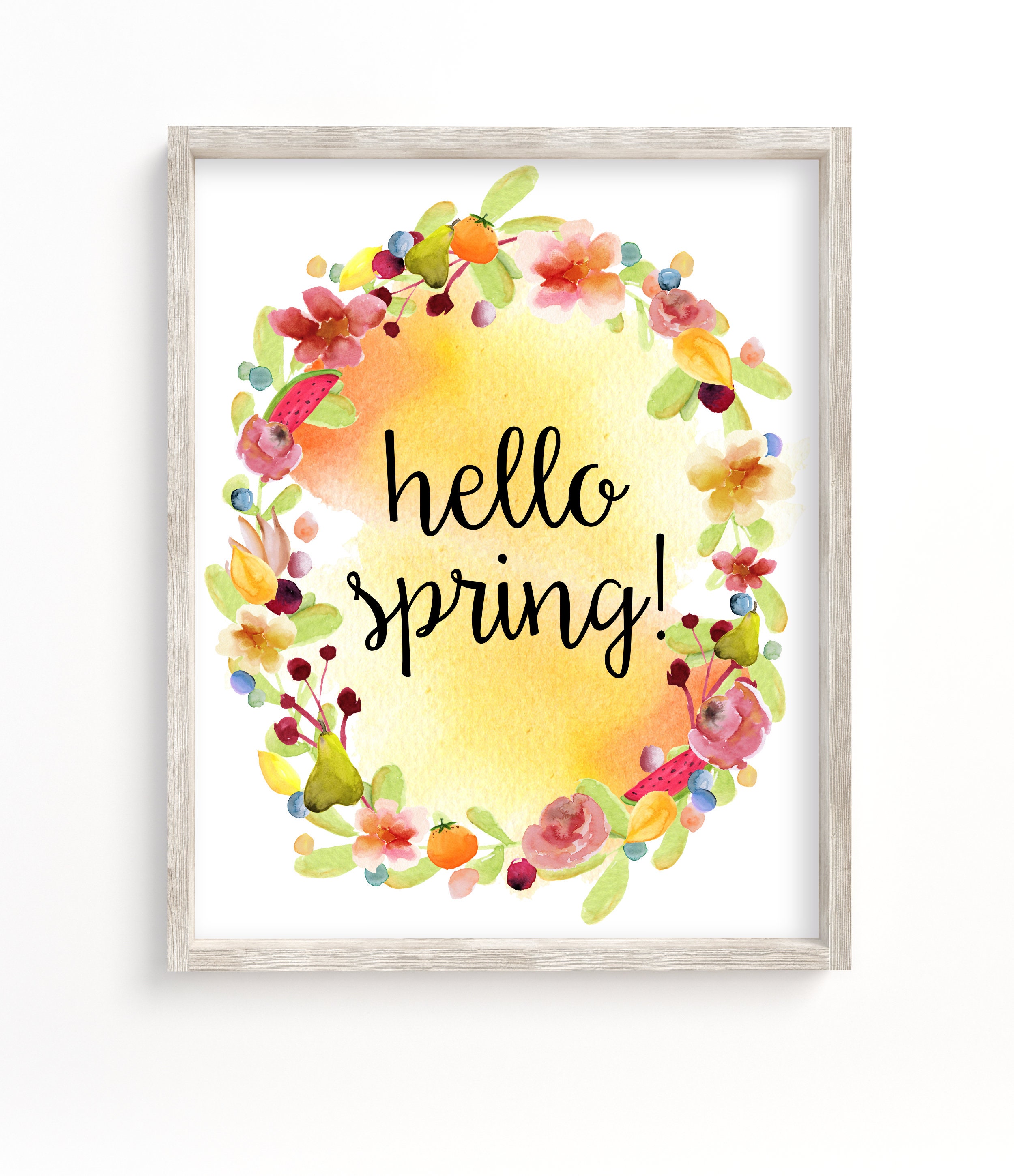 Hello Spring Wall Art Printable / Spring Quote Printables / Springtime ...