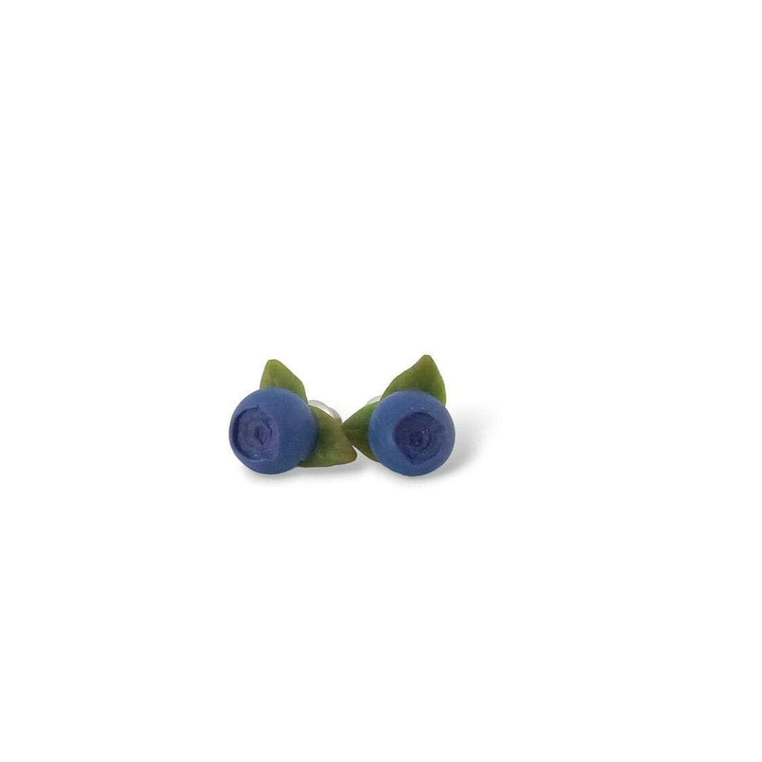 Blueberry Ear Studs. - Etsy