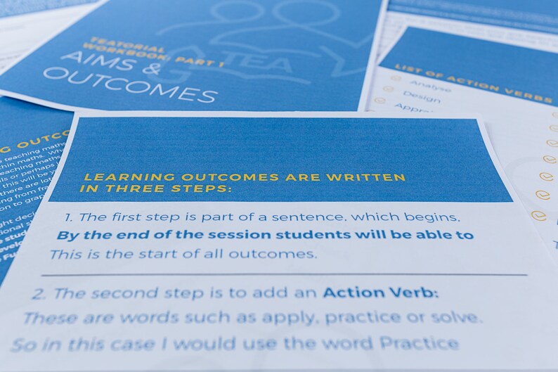 Aims and Outcomes Workbook and How to Guide - Etsy
