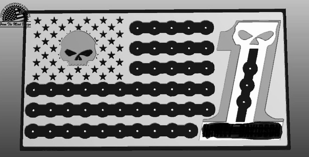 Flag Dark Custom Poker Chip Sign - Etsy