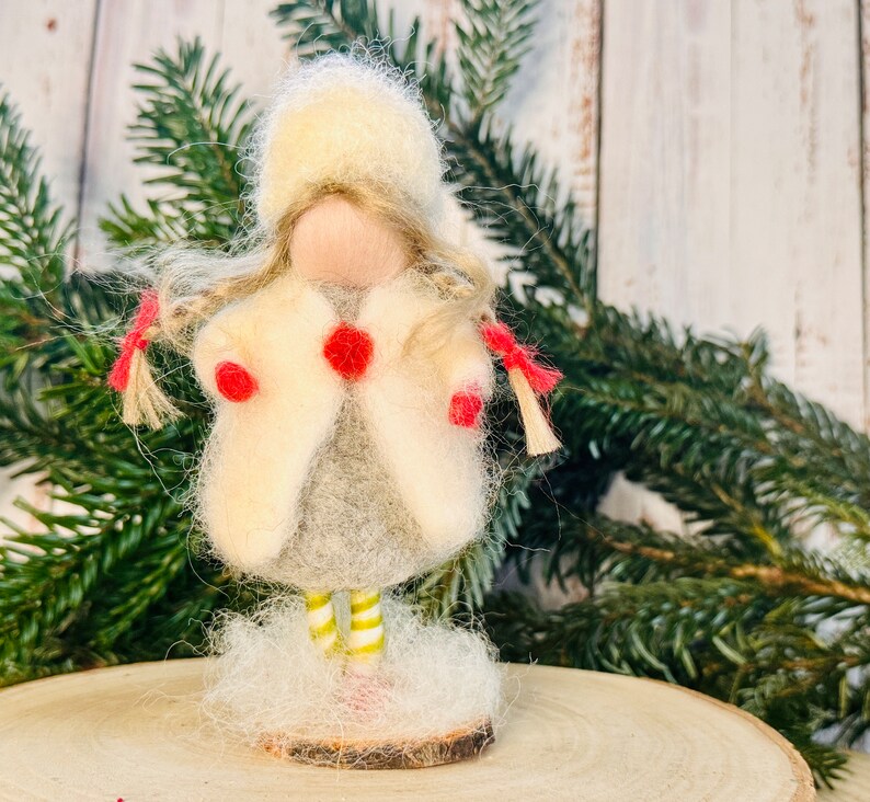 Snow Child, Snow Girl, Winter, Christmas, Felt Figure, Doll, Advent ...