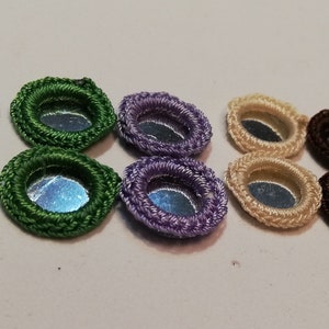 20 Pieces Round Mirror Patches Hand Made Thread Sew Ons Mirror | Etsy