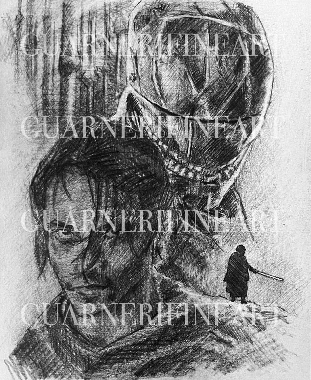 The Acolyte the Stranger Original Fine Art Drawing - Etsy