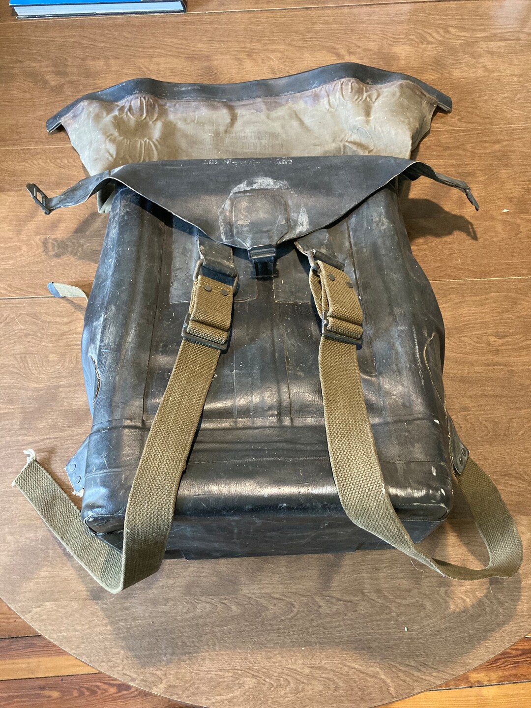 Wwll Rubberized Canvas Rucksack Backpack Haversack Antique Bag ...