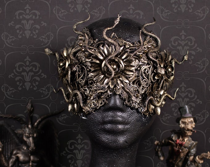 Small Horned Crown Mask - Etsy