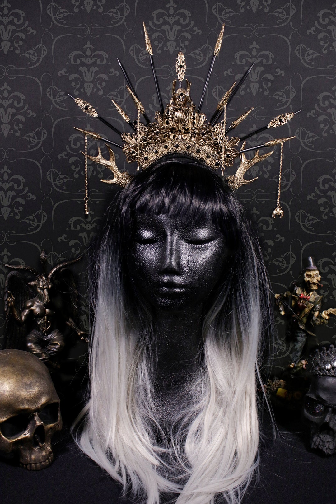 CUSTOM ORDER Headpiece cernunnos Gothic, Cosplay, Fantasy, Shaman ...