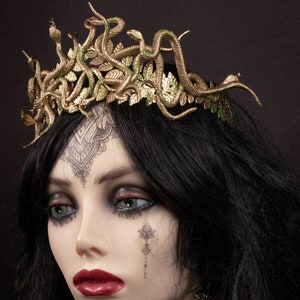 CUSTOM ORDER Medusa Snake Tiara Crown "cesaria" - Fantasy, Cosplay ...